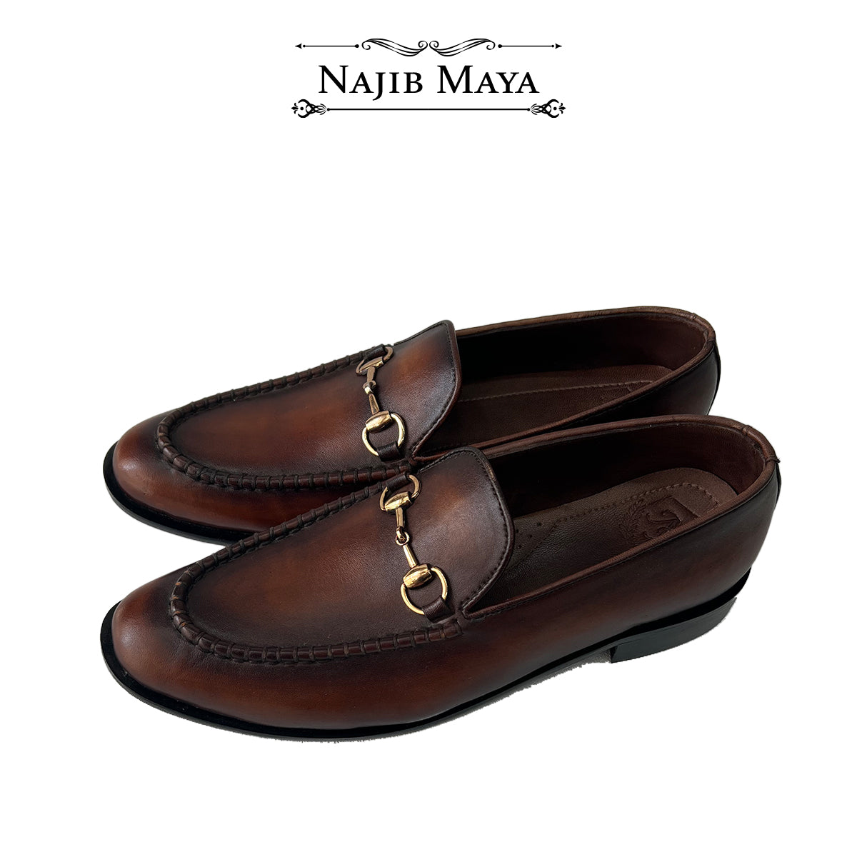 Basic Brown Two Tone Shoes For Men's – Najib Maya
